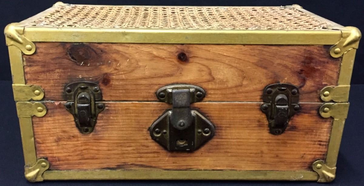 Antique Salesman Sample Size Trunk