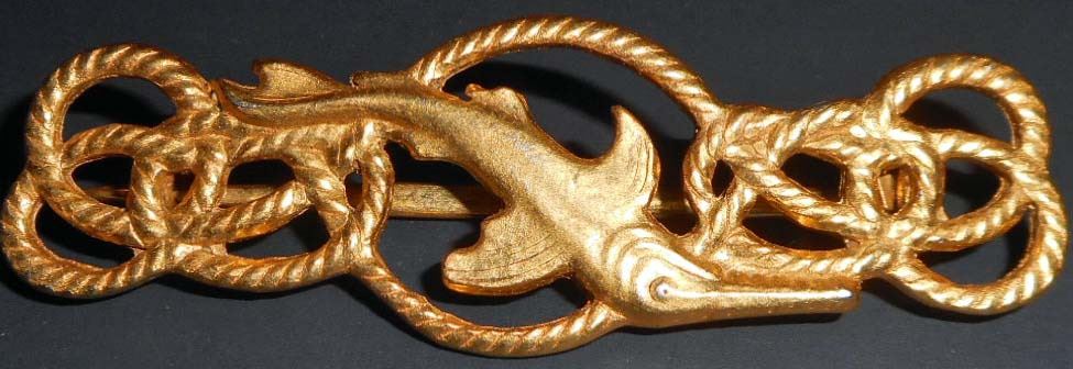 GERMAN NAZI NAVAL GOLD FROGMAN DIVERS BADGE