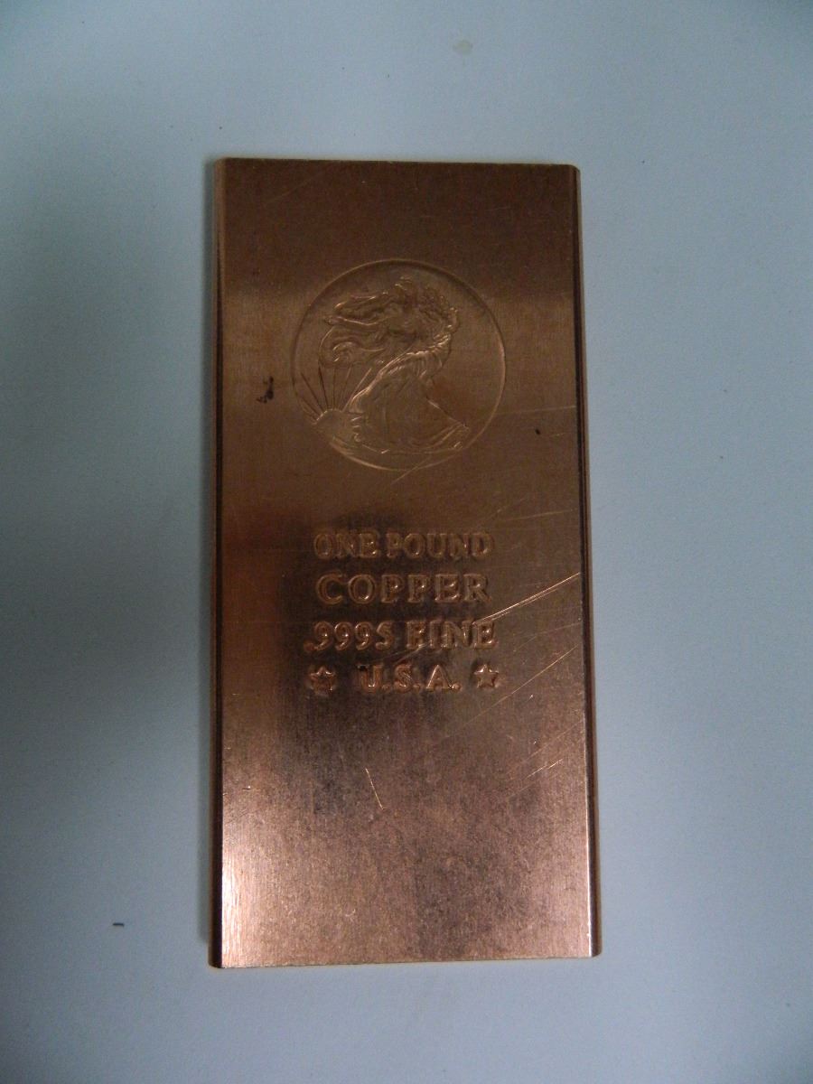 ONE Pound .9995 Fine Copper Bullion Bar