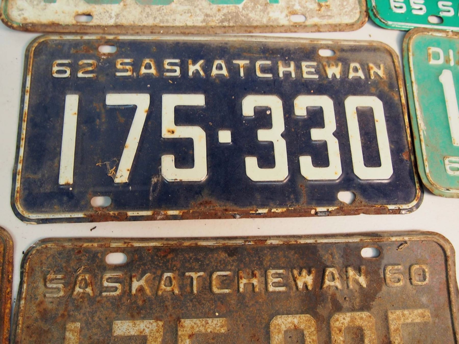 Lot Of Saskatchewan License Plates 1960 1967 Diamond Jubilee lot-of-saskatchewan-license-plates-1960-1967-diamond-jubilee