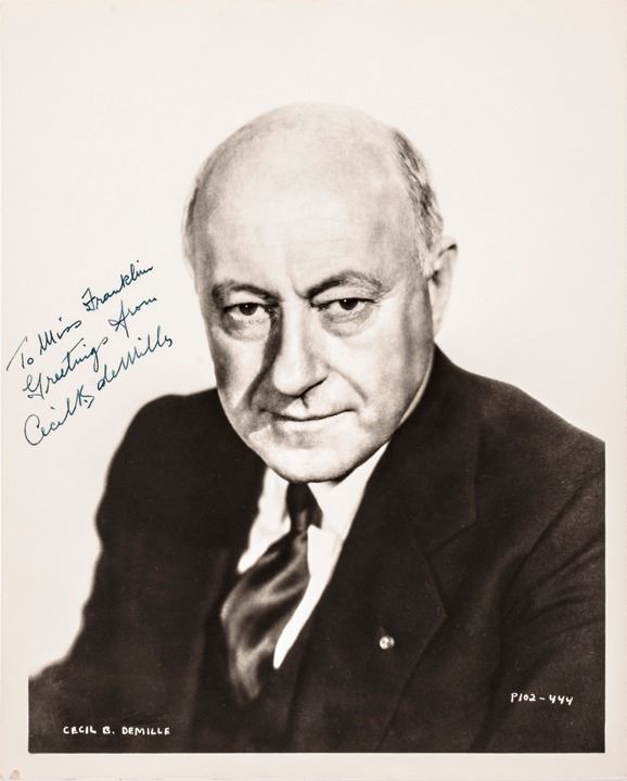 American Filmmaker CECIL B. DEMILLE Signed B&W Photograph