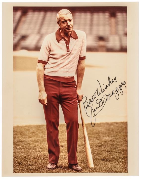 JOE DiMAGGIO Color Photograph Signed - New York Yankees, The Yankee Clipper