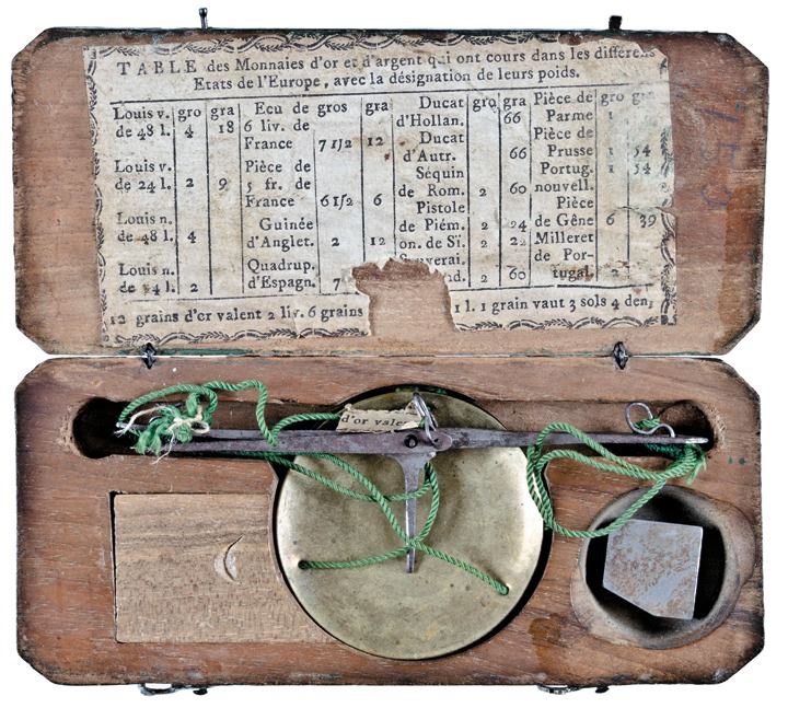 Coin Scale c. 1750 Colonial-King Louis XV Era, Signed by Artist ...