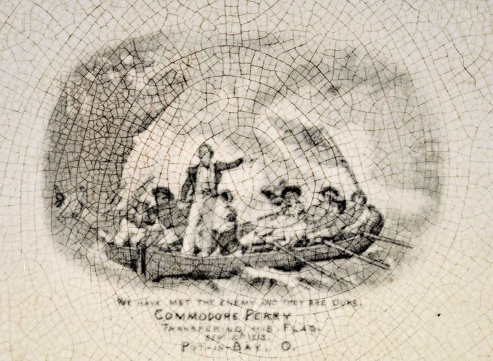 COMMODORE PERRY Battle of Lake Erie, WAR of 1812 Theme Commemorative Plate