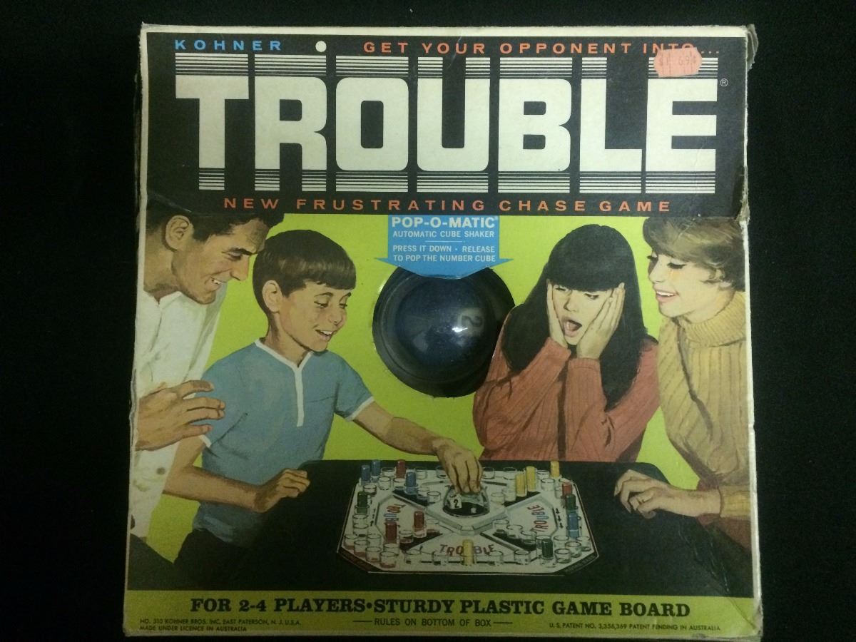 VINTAGE TROUBLE BOARD GAME IN BOX