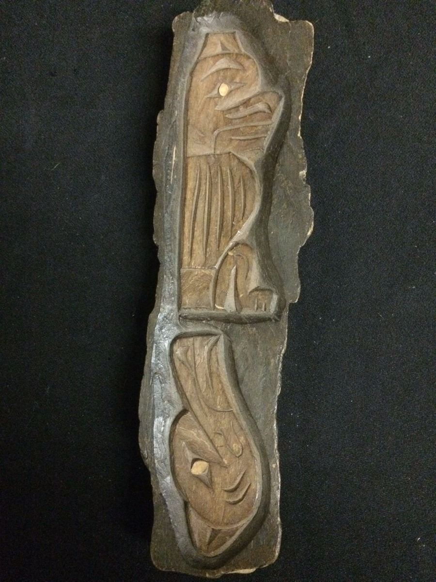 1983 SIGNED NATIVE HAND WOOD CARVING BY MICHEL BC CANADA