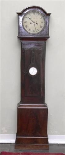 AN IRISH WILLIAM IV MAHOGANY LONGCASE CLOCK, by SHARP OF DUBLIN, circa ...