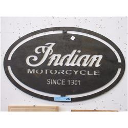 Sheet metal Indian motorcycle sign