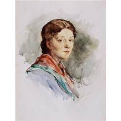 Henry Wright Kerr, 1857-1936 Scottish, Young Woman; Old Salt, A pair of ...