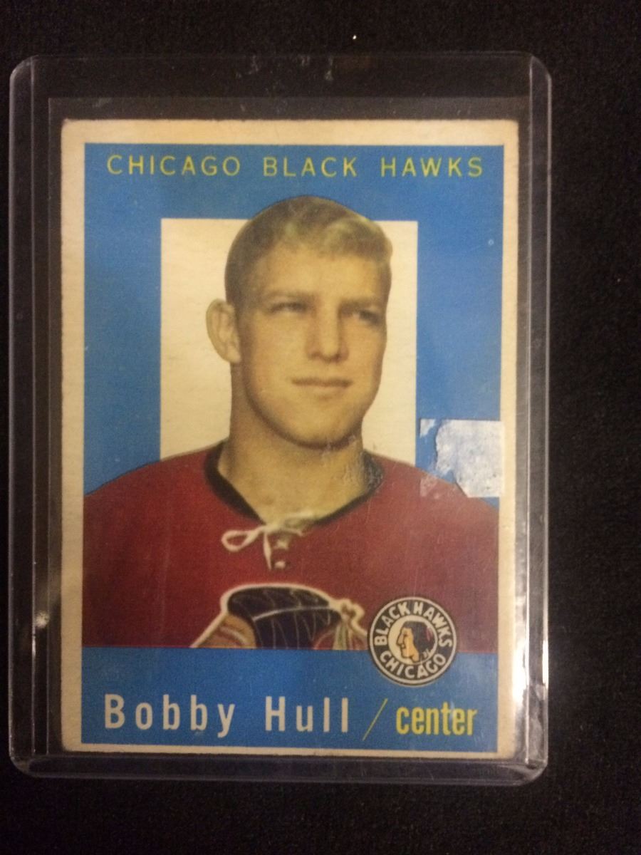 1959-60 BOBBY HULL #47 TOPPS HOCKEY TRADING CARD