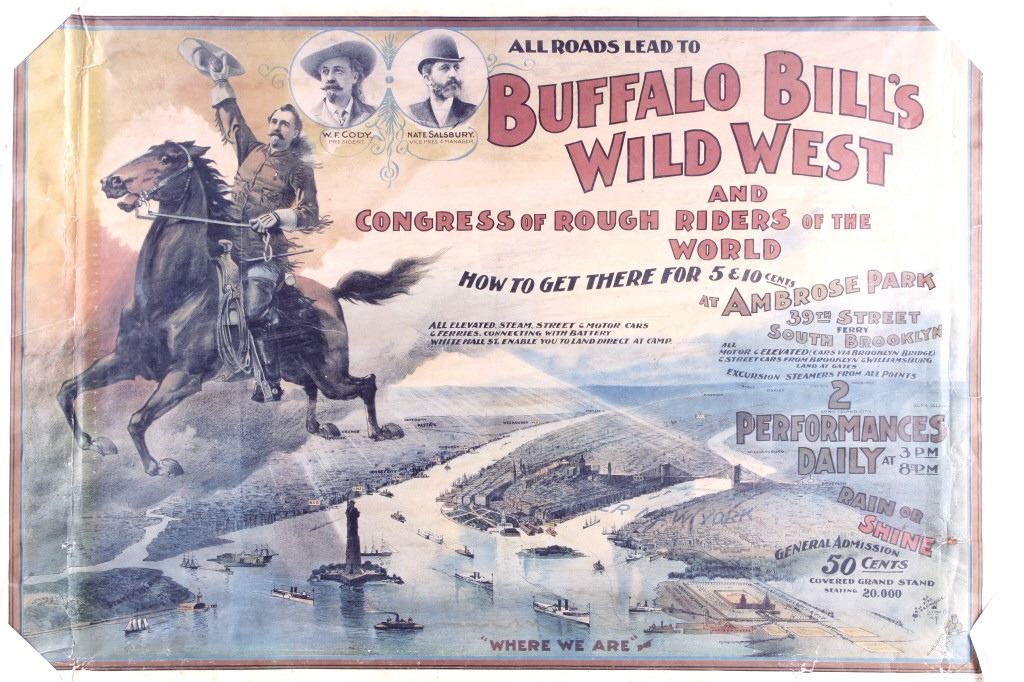 Buffalo Bill's Wild West Show Poster Ambrose Park