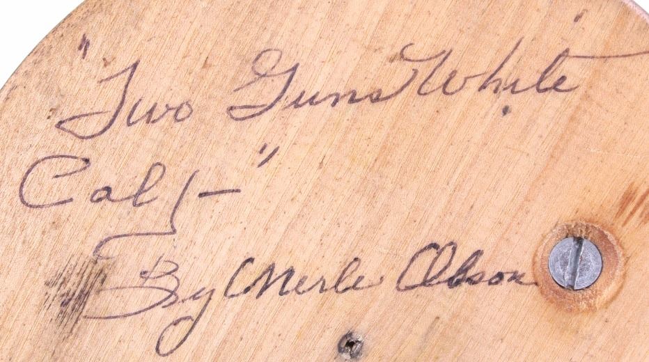 Merle Olson Two Guns White Calf Bronze Sculpture