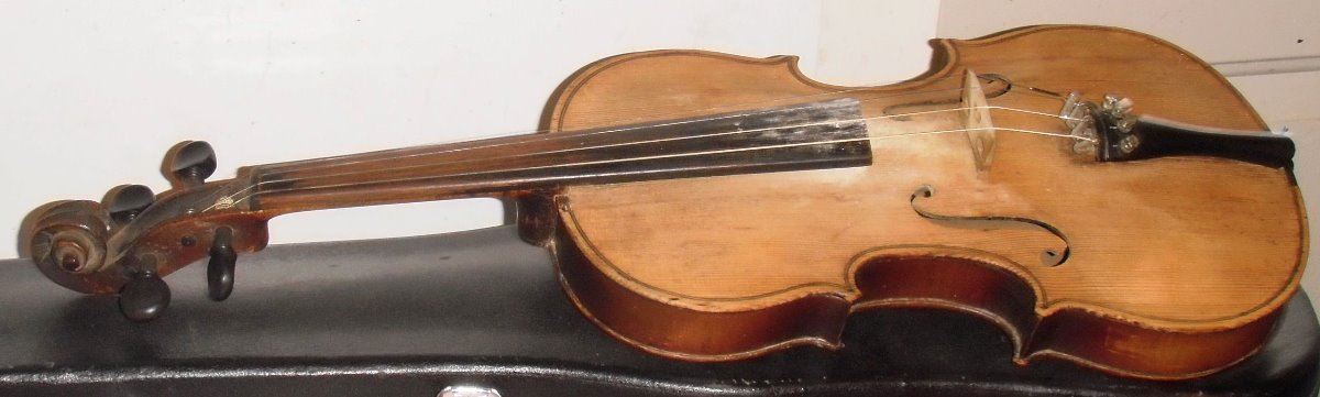 Old colourful with patina violin for you to create with - vieux violin ...