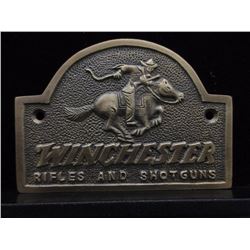 Solid Brass Winchester Rifle & Shotgun Plaque