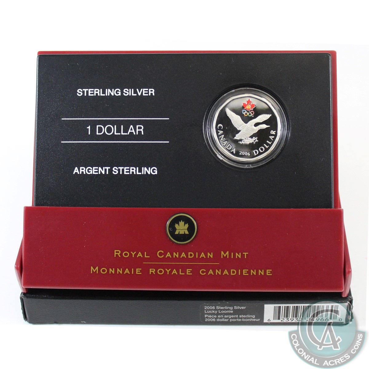 2006 Canada Sterling Silver Colourized Lucky Loonie in All Original ...