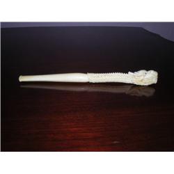 Ornate hand carved ivory pipe