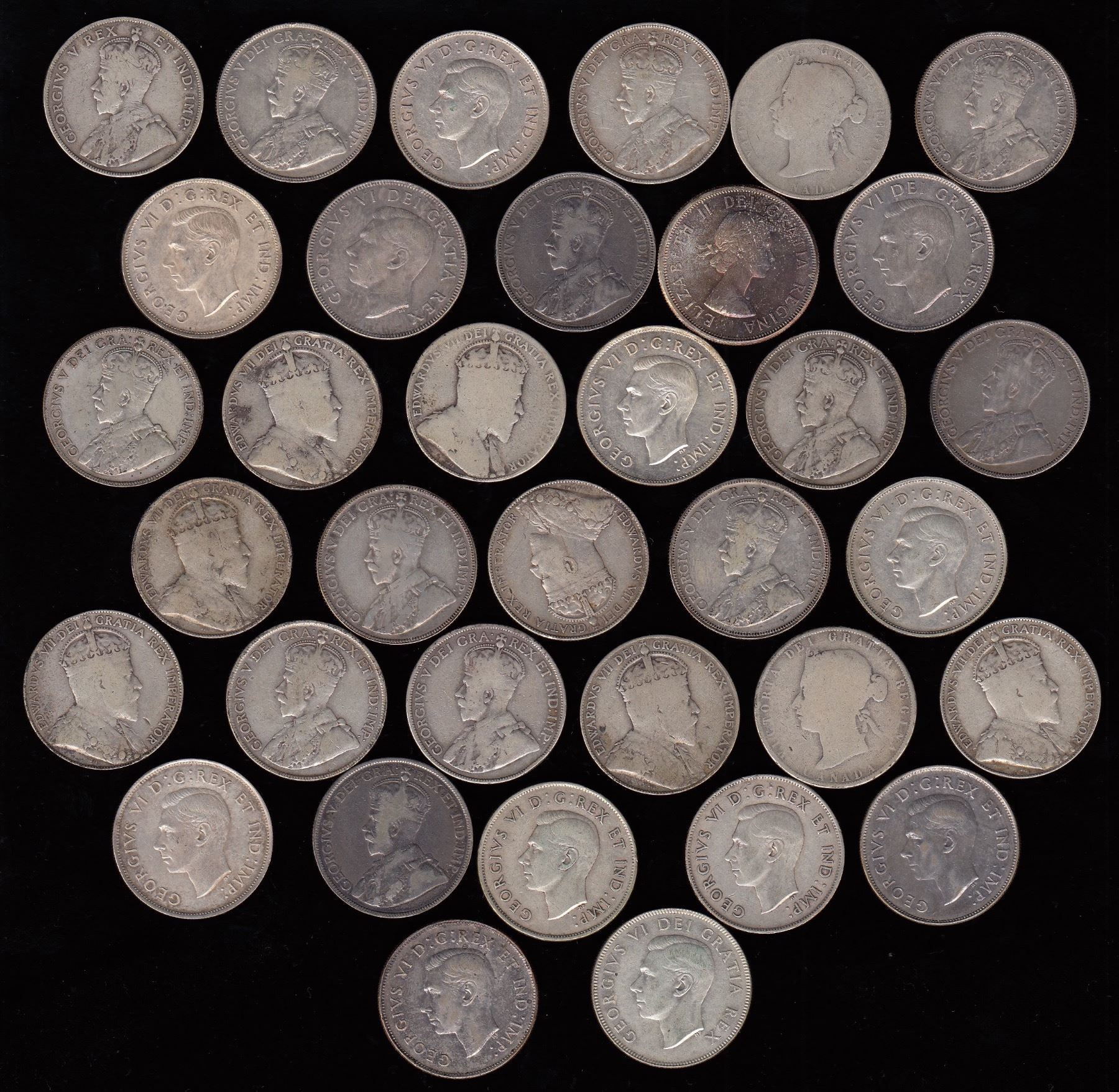 Lot Of 35 Fifty Cents lot-of-35-fifty-cents
