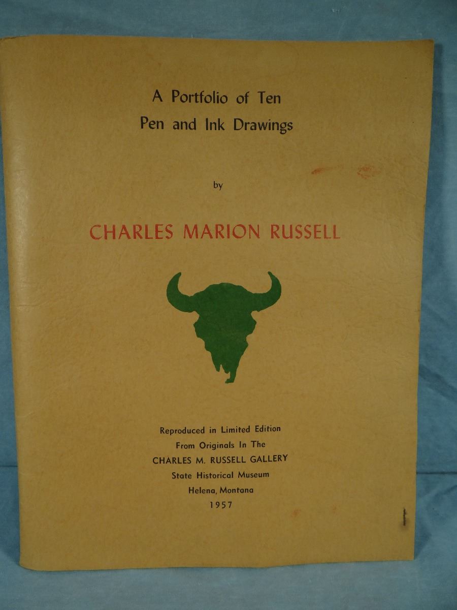 C.M. Russell, 10 prints of pen/ink drawings, ltd ed. #104