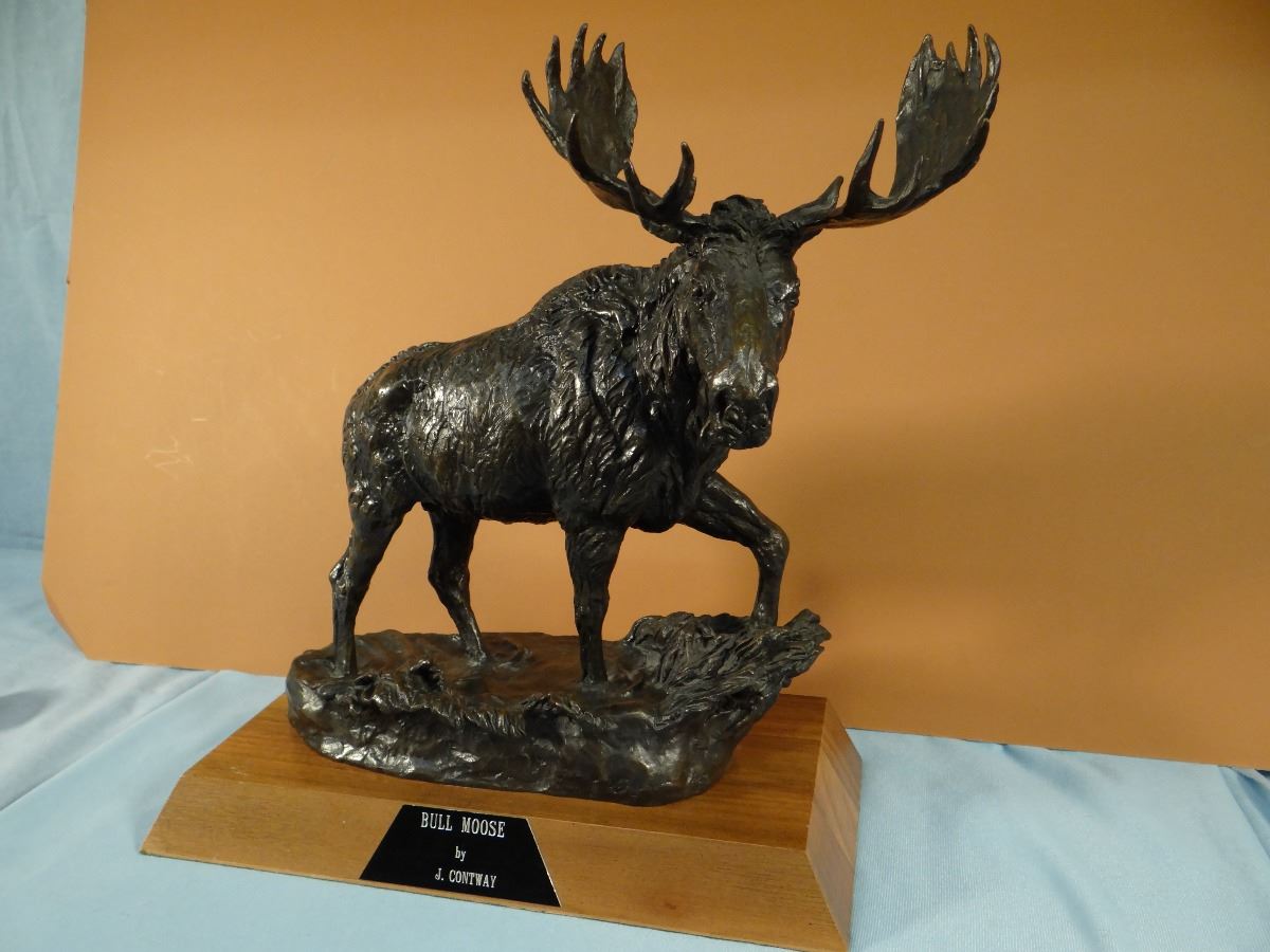 Jay Contway, bronze, Bull Moose, 1980, 20/50, 13" h x 13" w