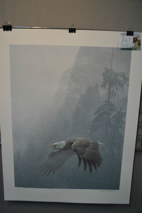 Unframed limited edition print "Vigilance" C.E.1256/2000 pencil signed ...