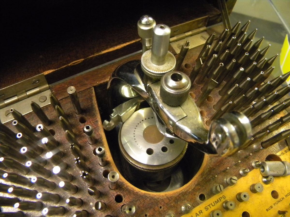 VINTAGE CASED WATCHMAKERS STAKING TOOLS SET WITH MANUAL