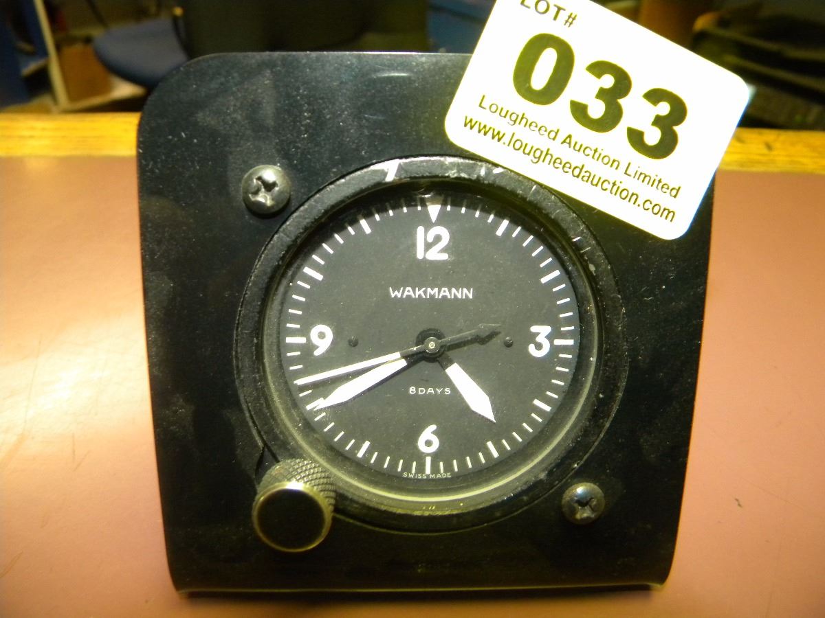 VINTAGE WAKMANN 8 DAY AIRLINE CLOCK