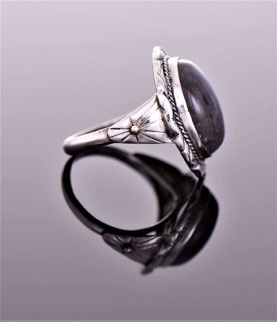 Native American Black Moonstone Sterling Silv