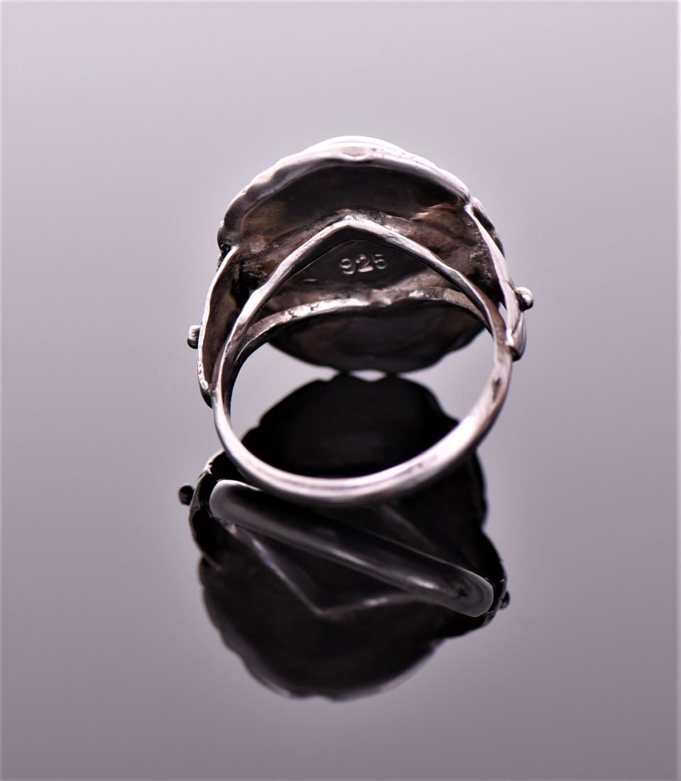 Native American Black Moonstone Sterling Silv