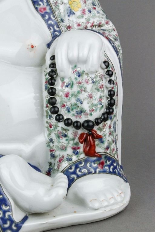 Chinese Porcelain Buddha Signed Zeng Longsheng