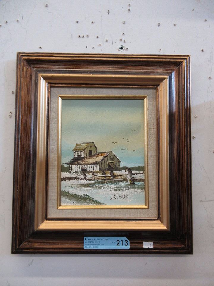 R. Farr oil painting on canvas
