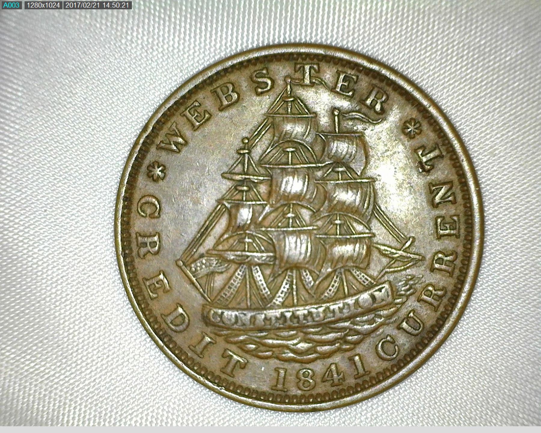 1841 "Webster Credit Current", "Millions For Defence Not One Cent For ...
