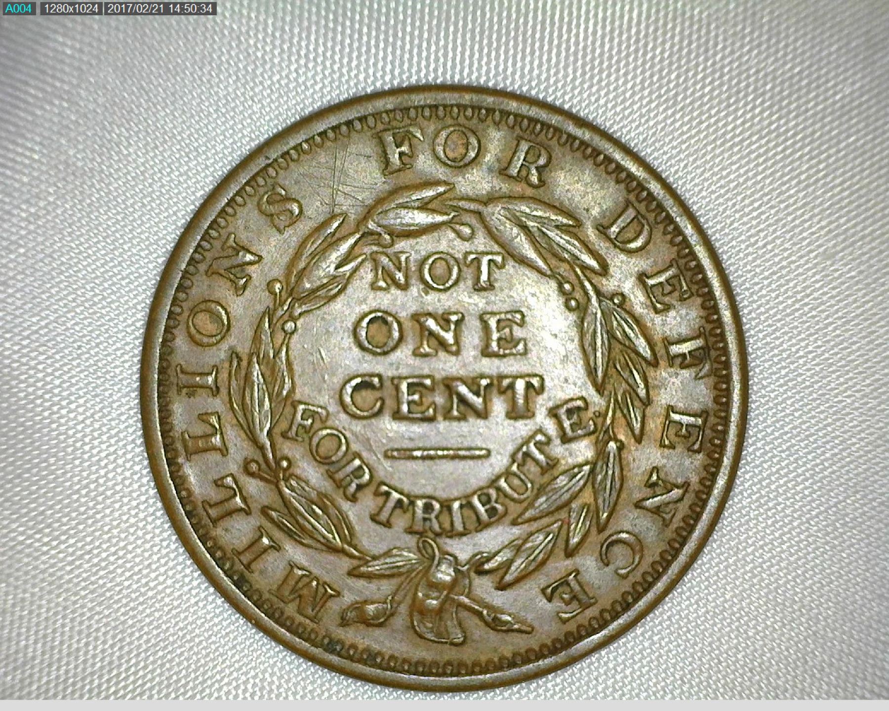 1841 "Webster Credit Current", "Millions For Defence Not One Cent For ...