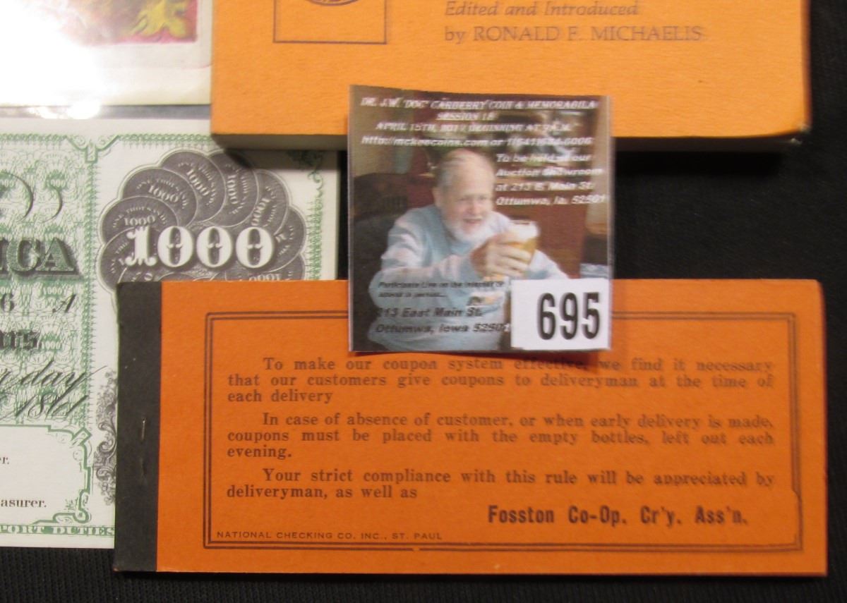 "Queen of the Pacific"Advertising card; book "English Pewter Touchmarks ...