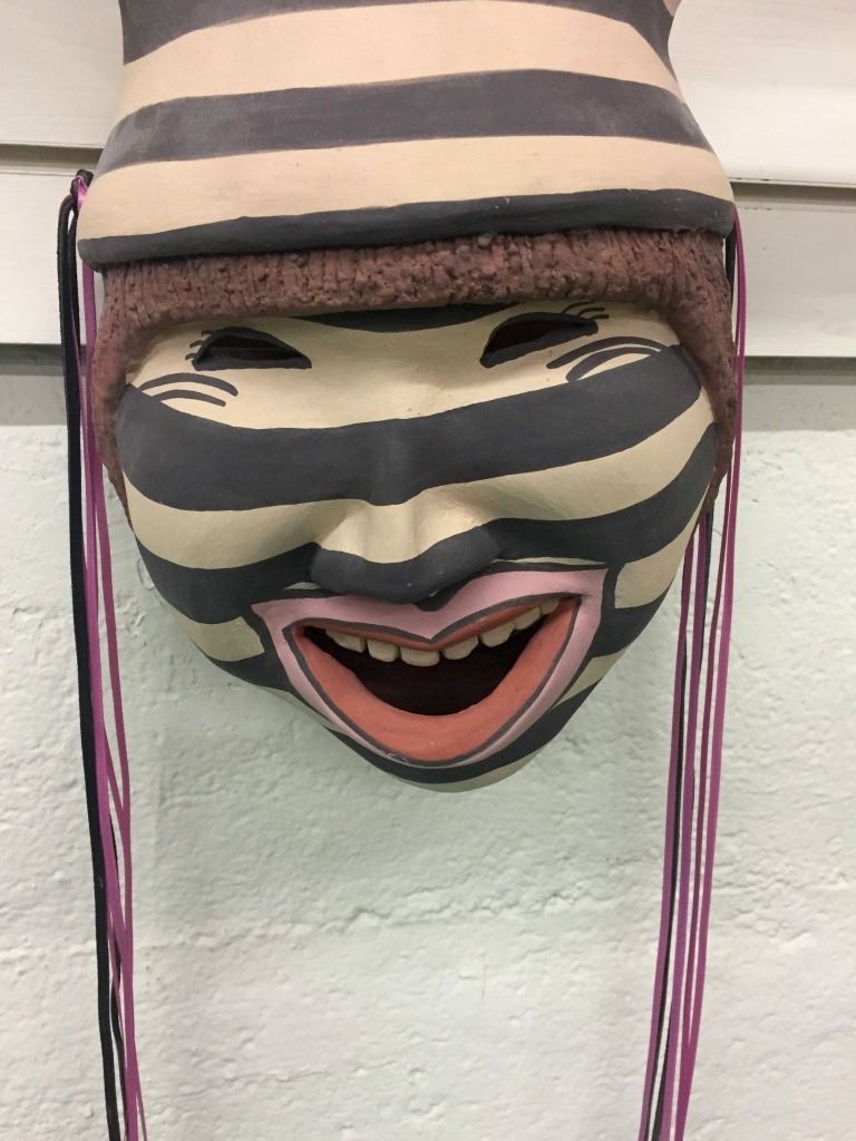 Koshari Clown Pottery Mask