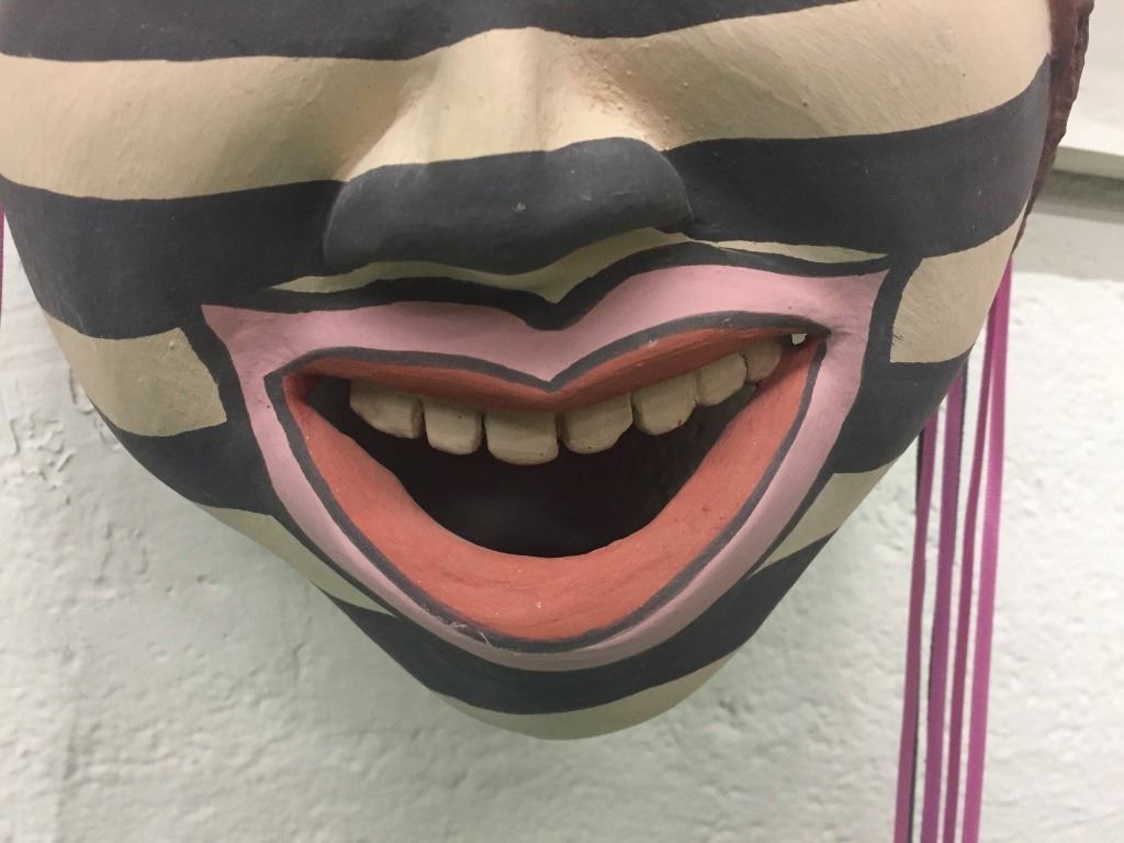 Koshari Clown Pottery Mask