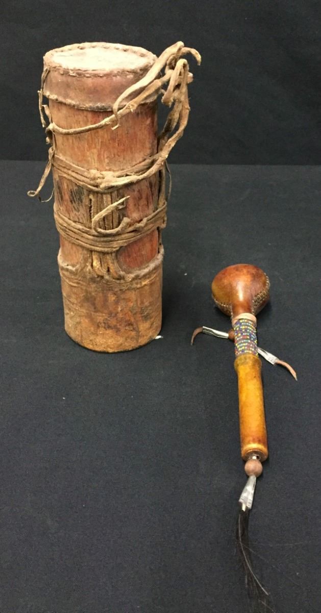 Vintage Drum and Rattle