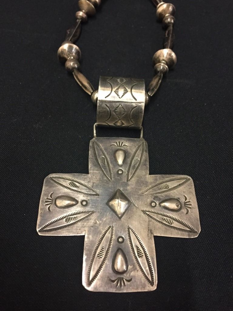 Vintage Navajo Cross Necklace