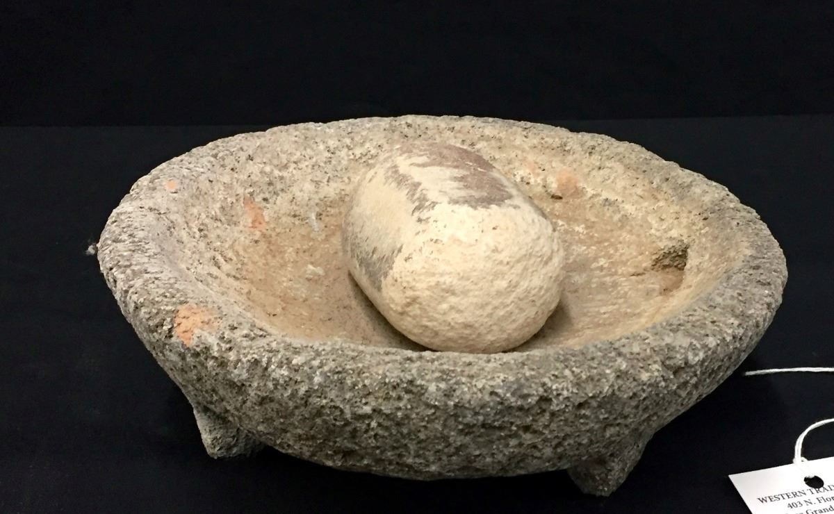 Mano and Metate - Stone Mortar Bowl
