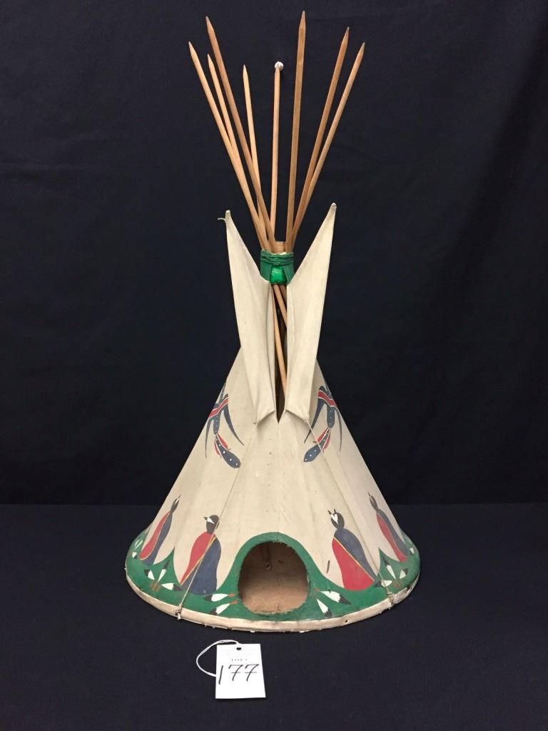 Vintage Folk Art Tee Pee