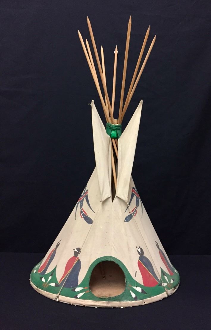 Vintage Folk Art Tee Pee