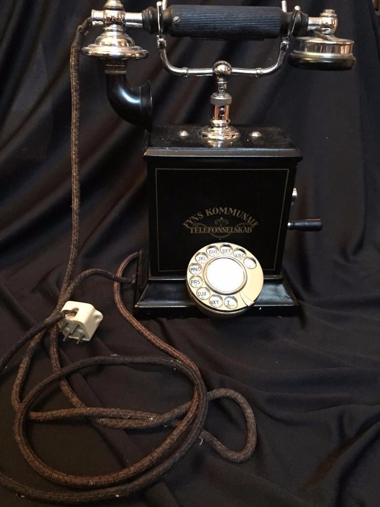 Rare Early 20thc Swedish Hand Crank Telephone