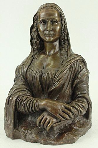 Mona Lisa Bronze Statue on Marble Base Sculpture