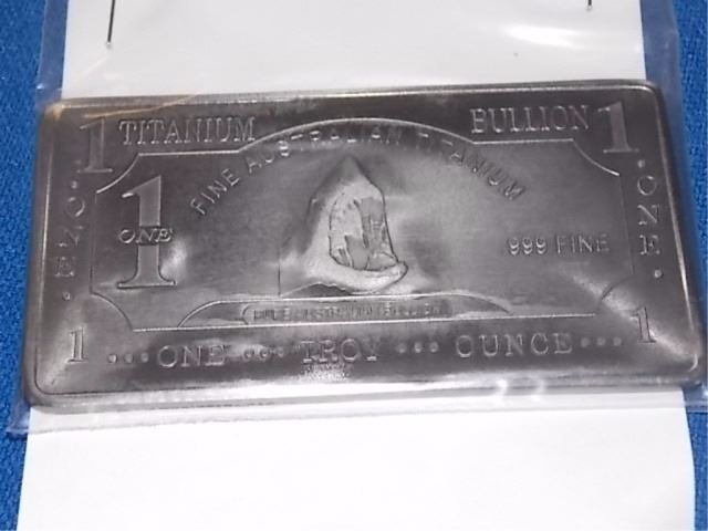 TITANIUM BAR - 1 TROY OUNCE .999 FINE TITANIUM BULLION BAR - AUSTRALIA ...