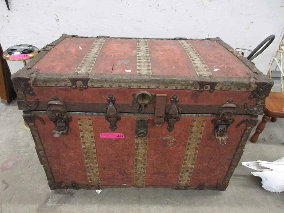 Large Antique Shipping Trunk