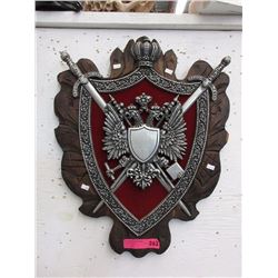 Family Crest & Sword Wall Plaque