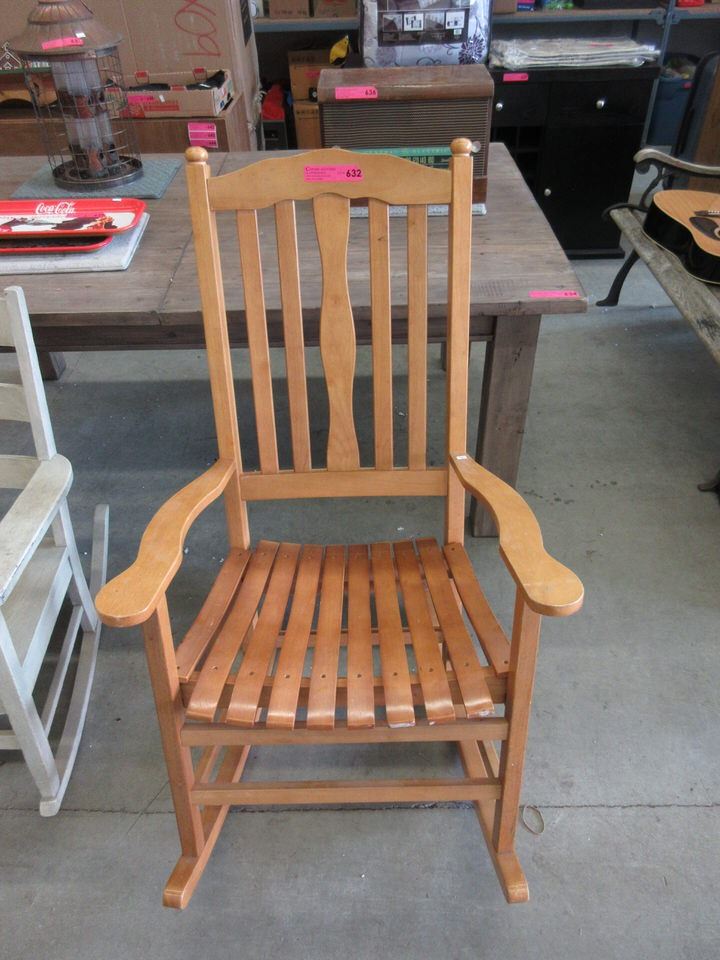 Large Solid Wood Rocking Chair