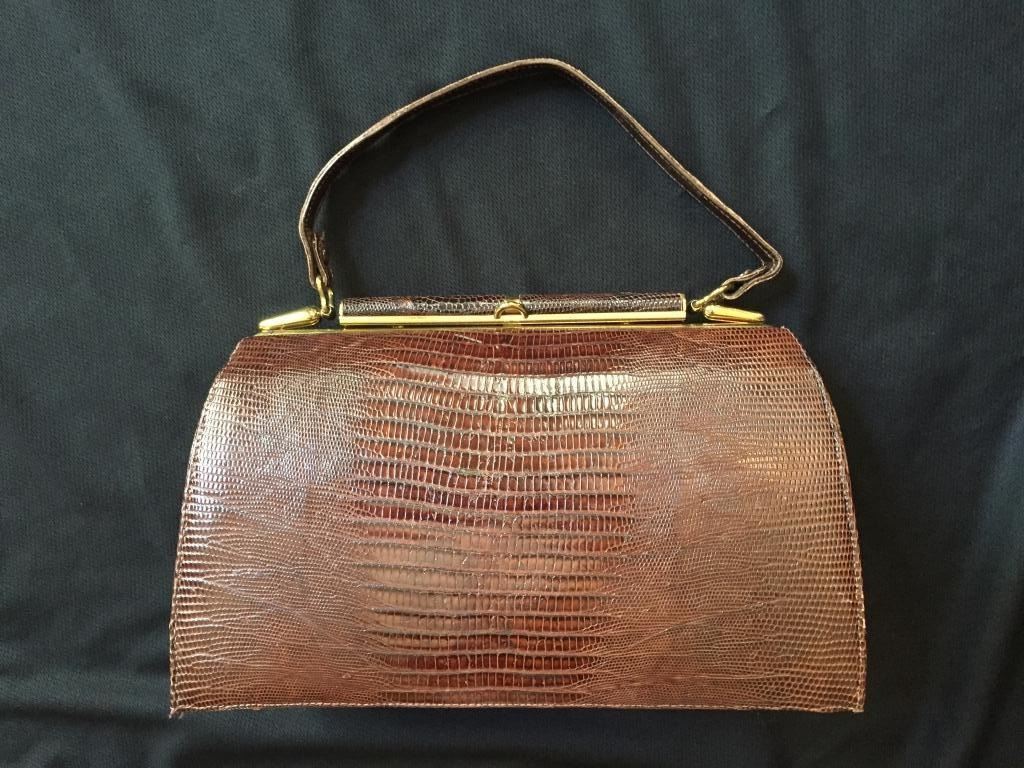 Mid Century Vintage Ladies Lizard Purse