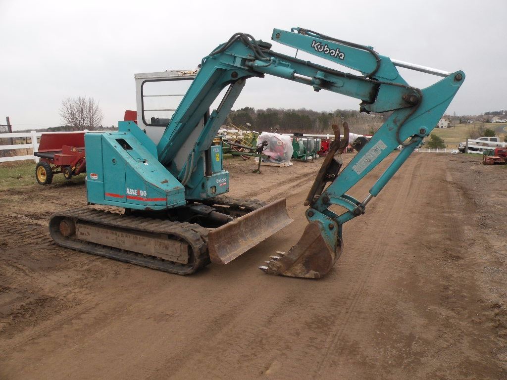 Kubota RX301 mini excavator-stickers in foreign language