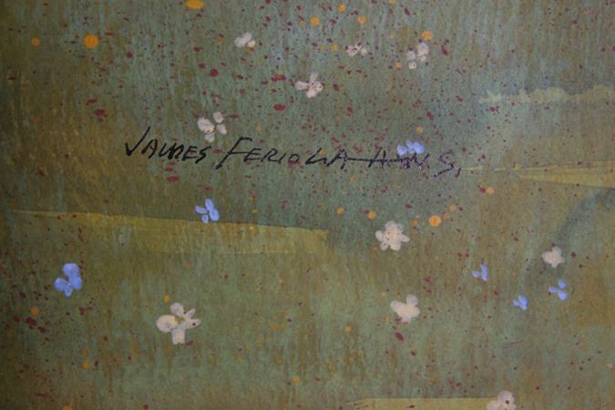 James Feriola, Spring Farm, Watercolor Painting