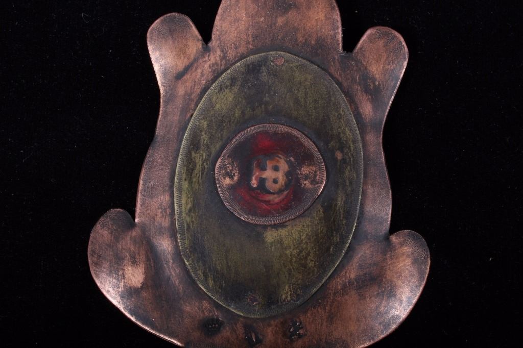 Hudson Bay Copper Beaver Effigy Beaded Necklace